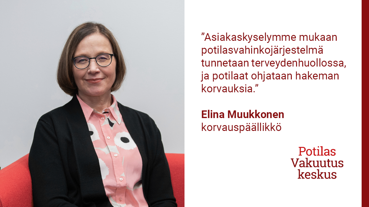 Potilasvakuutuskeskuksen asiakaskysely 2022